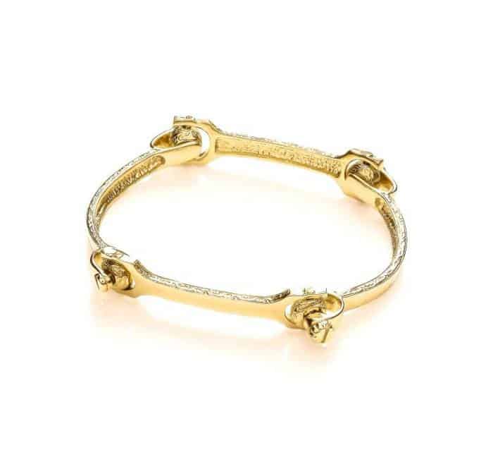 9ct Yellow Gold Hallmarked Solid 4 Piece Bone Ladies Bangle - Andrews ...