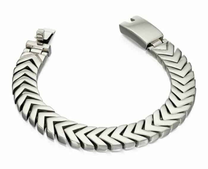 Fred Bennett Stainless Steel Chevron Link Bracelet B4970 - Andrews The ...