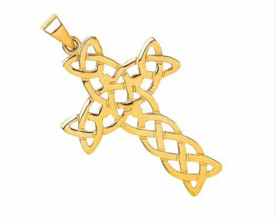 9ct Yellow Gold Celtic Cross - Andrews The Jewellers