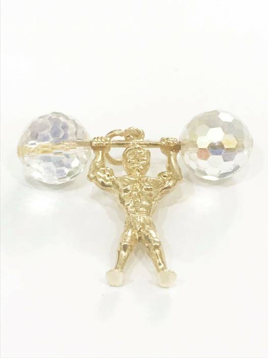 Rare Vintage 9ct Gold Hallmarked Strongman Charm - Andrews The Jewellers