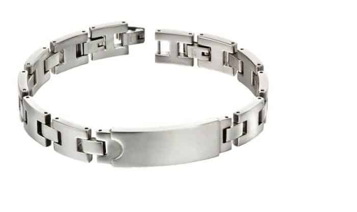 Fred Bennett Gents Stainless Steel Section Identity Bracelet B5117 ...