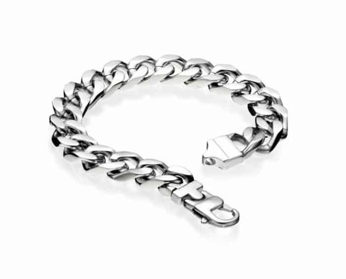 Fred Bennett Gents Stainless Steel Curb Bracelet B3896 - Andrews The ...